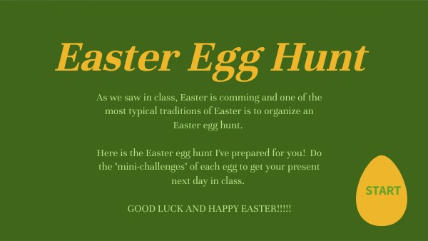 EASTER CHALLENGES | Genially