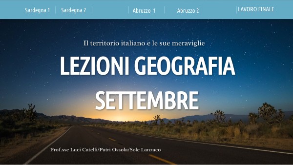 Lezioni geografia settembre 2021 | Genially