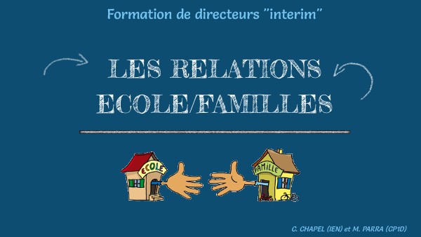 Relations Ecole/Familles | Genially