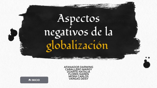 Aspectos negativos de la globalización