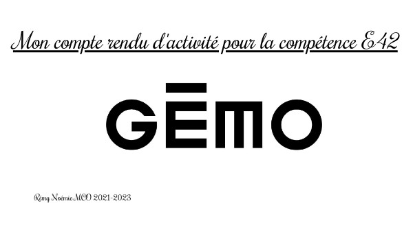 Présentation E42 | Genially