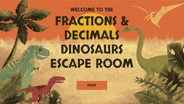 Fractions & Decimals DINOSAURS ESCAPE ROOM