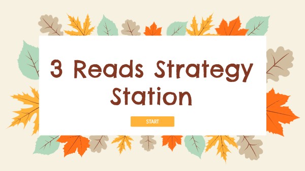 3 Reads Strategy Station | Genially