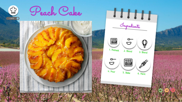 Peach cake | Genially