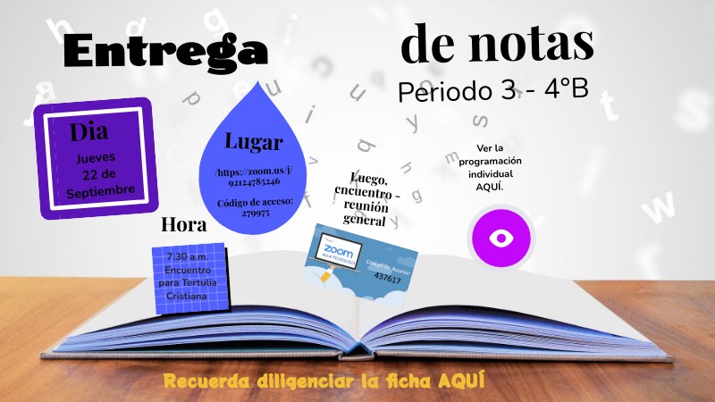 Entrega de notas P3-4B | Genially