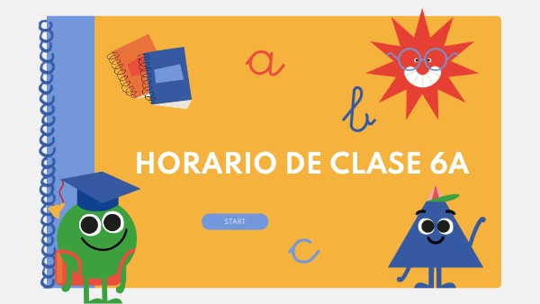 Horario de clase de 6A
