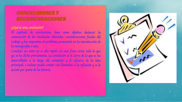 CONCLUSIONES Y RECOMENDACIONES | Genially