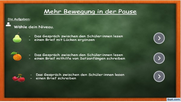 Mehr Bewegung in der Pause - Meinungen begründen, Probleme benennen | Genially
