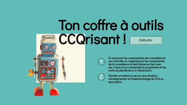 Primaire Partie 2 (août 2023) Coffre à outils CCQrisant ! | Genially