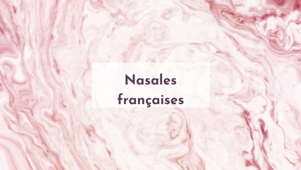 Nasales en francés