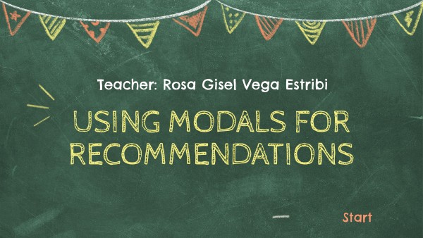 using modals for recommendations | Genially