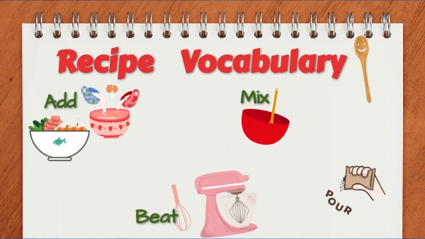 Recipe vocabulary