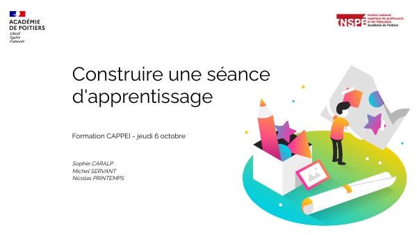 Formation CAPPEI - Construire une séance d'apprentissage