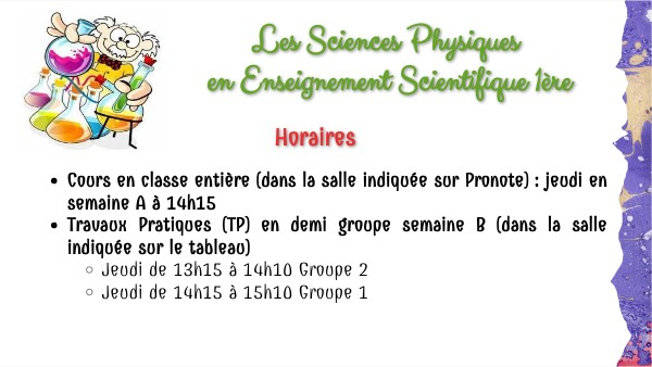 Rentrée 1ES PC | Genially