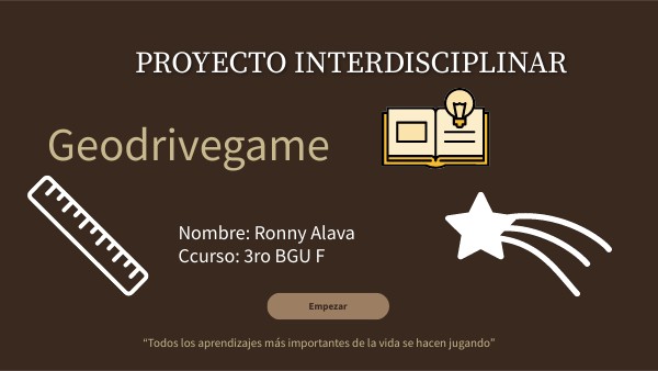 PROYECTO INTERDISCIPLINAR - RONNY ALAVA - 3RO BGU F