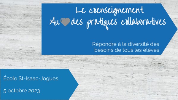 Le coenseignement/ Saint-Isaac-Jogues | Genially