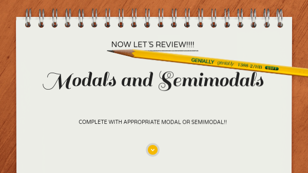 Revision of Modals and Semi Modals | Genially