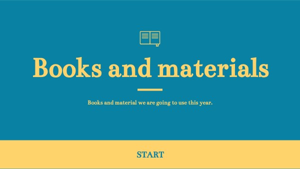 BOOKS AND MATERIALS | Genially