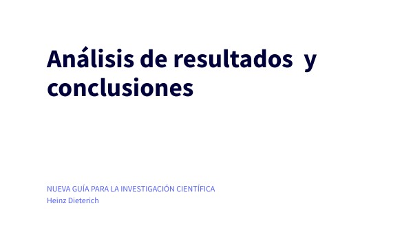Análisis de resultados y conclusiones