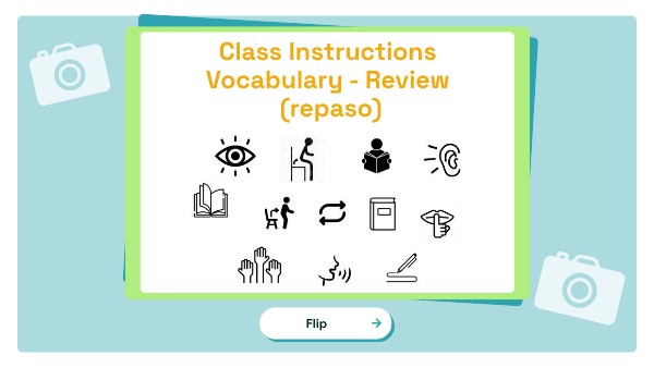 Class instructions FLASHCARD | Genially