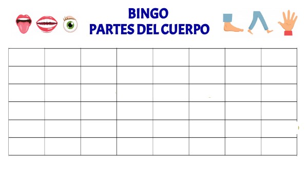 bingo partes del cuerpo
