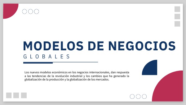 MODELOS DE NEGOCIOS GLOBALES