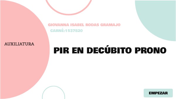 PIR EN DECÚBITOPRONO