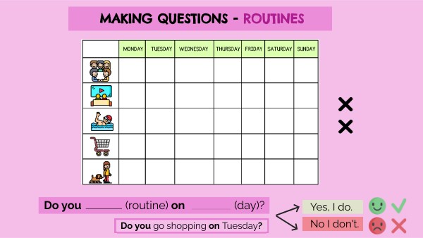 MAKING QUESTIONS - ROUTINES