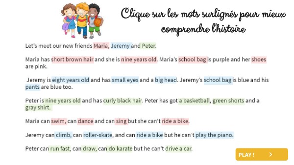 ULIS READING COMPREHENSION | Genially