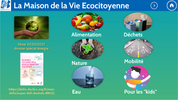 Maison de la vie eco-citoyenne Le bouscat | Genially