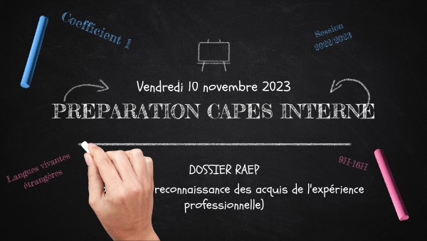 Préparation CAPES INTERNE 2022/2023 Dossier RAEP | Genially