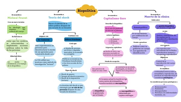 Esquema de conceptos de Biopolítica_Carolina Hernández Dueñas