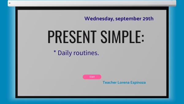 PRESENT TENSE.DAILY ROUTINES | Genially