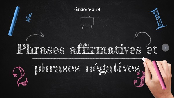 Phrases affirmatives et négatives | Genially