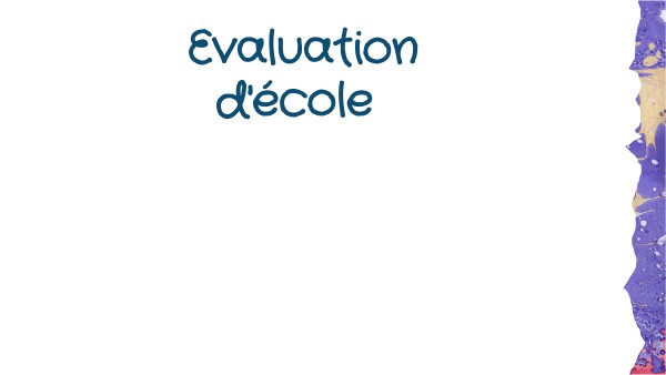 tableau évaluation école vierge | Genially