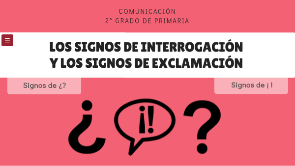Signos ¡! ¿? 2° grado