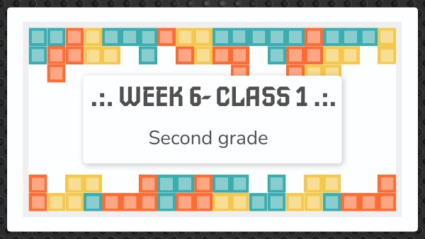 WEEK 6- CLASS 1
