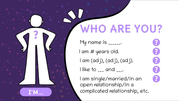 WHO AM I? CARD | Genially