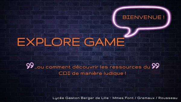 Présentation du jeu | Genially