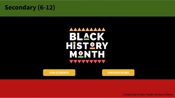 Interactive Secondary Black History Month- Filmstrip Secondary
