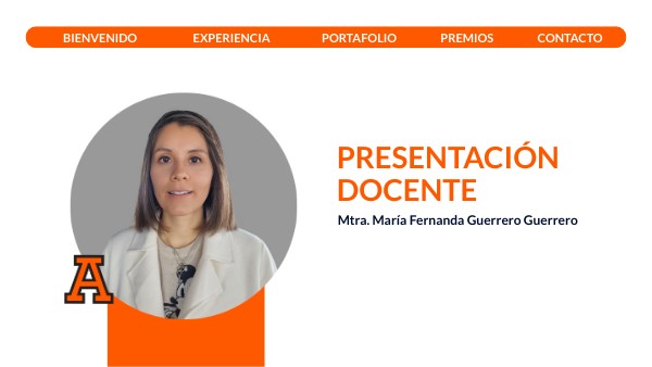 Presentación docente-Mtra. María Fernanda Guerrero