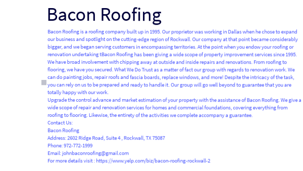 Bacon Roofing