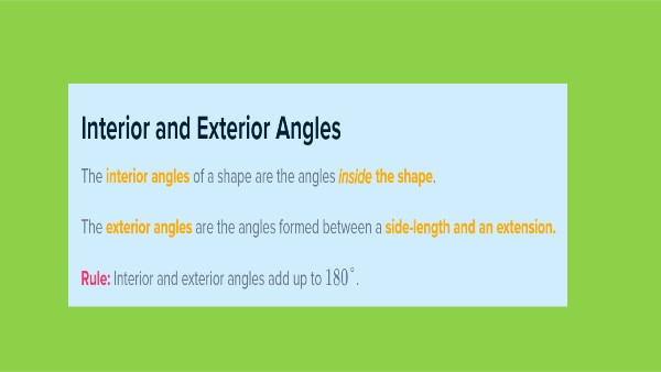 INTERIOR AND EXTERIOR ANGLES