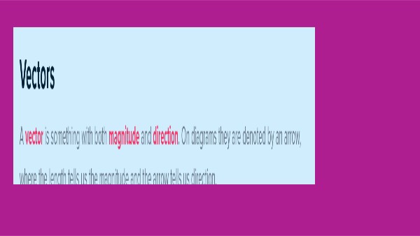 Column Vectors | Genially