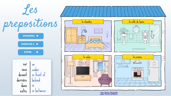 S1 chez moi = les prépositions