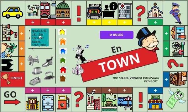 S3 Monopoly Places in Town | Genially