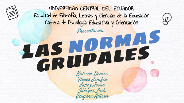 Las normas grupales | Genially