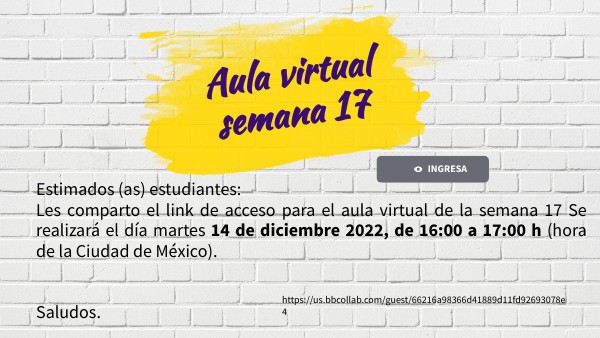 Aula virtual semana 17