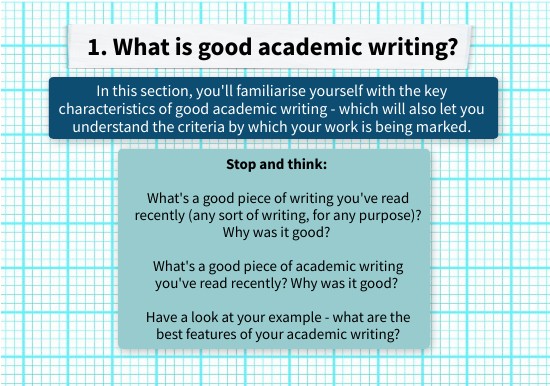 Good academic writing
