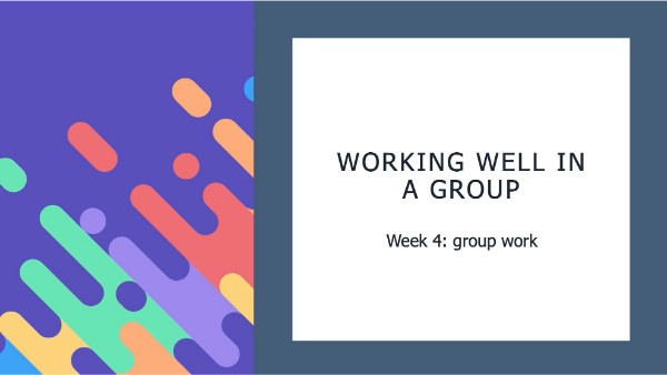 Working well in a group